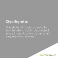 GoodTherapy | Persistent Depressive Disorder (Dysthymia)